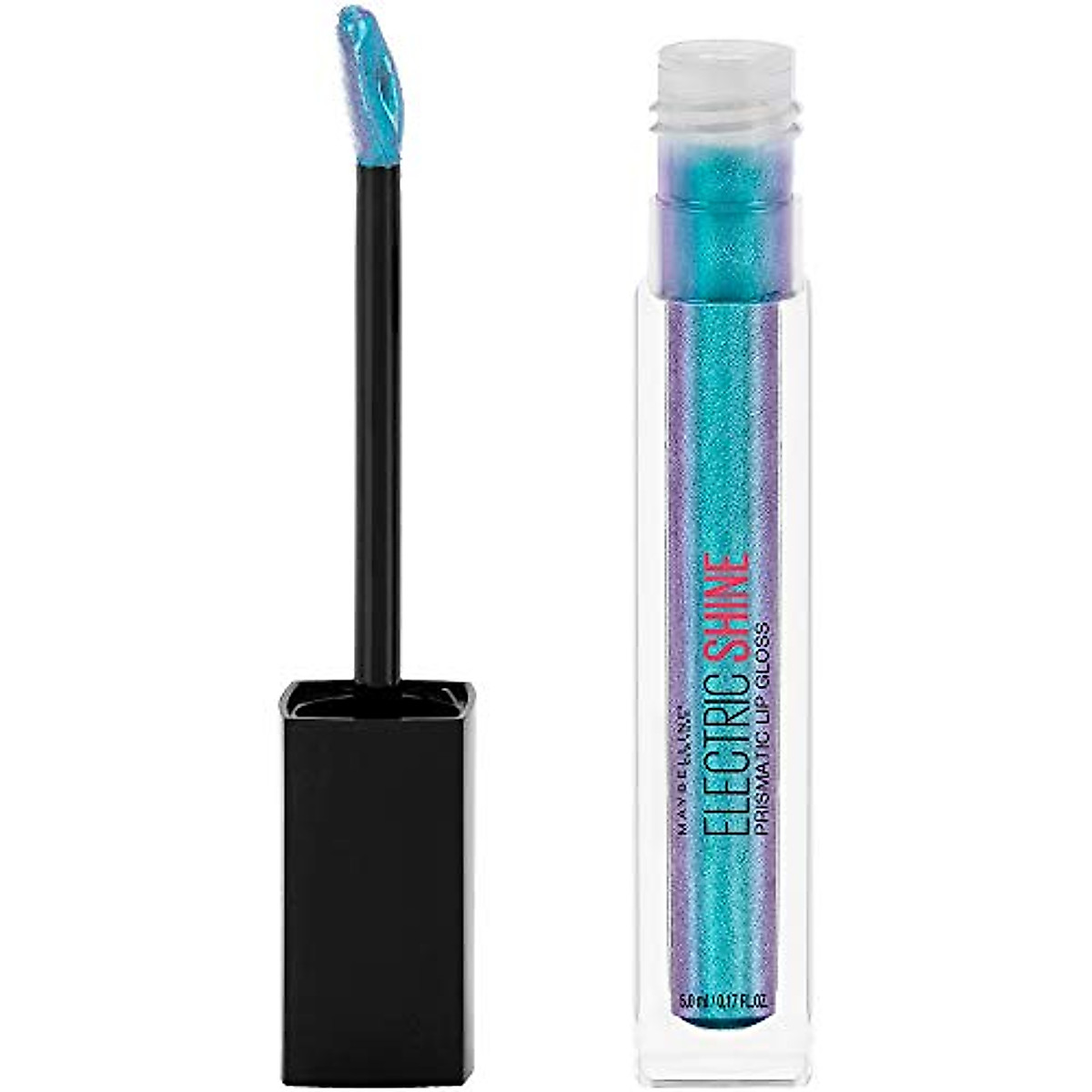 Maybelline New York Lip Studio Electric Shine Prismatic Lip Gloss Makeup, Electric Blue, 0.17 fl. oz.