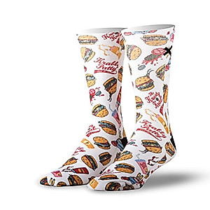 Odd Sox Men's the Krusty Krab, Multi, Sock Size:10-13/Shoe Size: 6-12