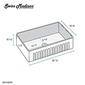 Swiss Madison SM-KS243 Delice 30x18 Farmhouse Sink