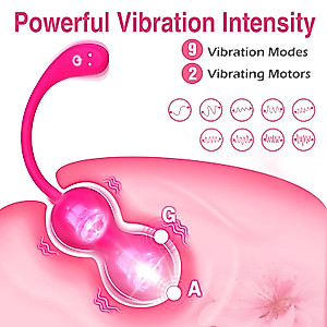 Couples Sex Toys for Women - Bullet Wearable Vibrator with 9 Vibrators Modes Rose Sex Toy, Thrusting Dildo Anal Dildos Adult Toys for Womens