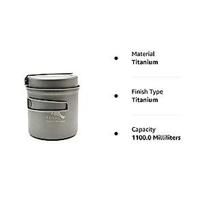 TOAKS Titanium 1100ml Pot with Pan