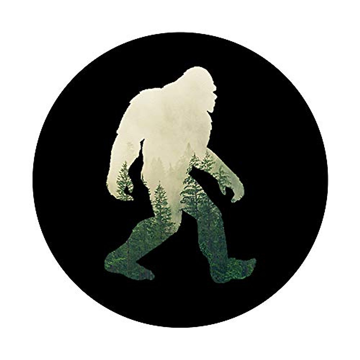 Bigfoot Figure Sasquatch Yeti Nature Double Exposure PopSockets PopGrip: Swappable Grip for Phones & Tablets