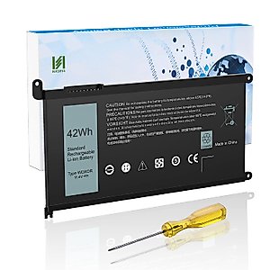 WDX0R Laptop Battery for Dell Inspiron 13 5368 5378 5379 7368 7378 Inspiron 14-7460 Inspiron 15 5565 5567 5568 5578 7560 7570 7579 7569 P58F Inspiron 17 5765 5767 FC92N 3CRH3 T2JX4 CYMGM - 42Wh/11.4V