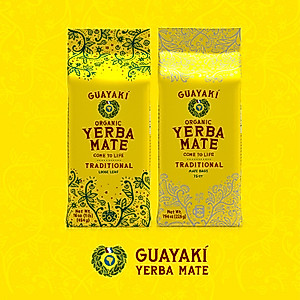 Guayaki Yerba Mate, Organic Traditional Single Serve, 7.9 Ounces (75 Tea Bags), 40mg Caffeine per Serving, Alternative to Tea, Coffee and Energy Drinks