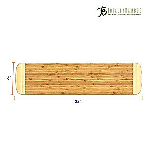 Totally Bamboo Palaoa Bamboo Bread Cutting Board, 23" x 6", Natural Two Tone