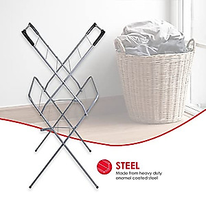 Home Basics 2-Tier Clothes Dryer Drying Rack,Silver
