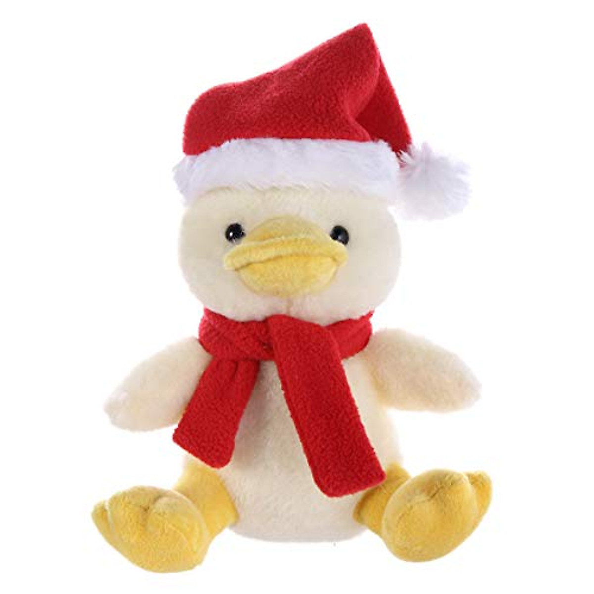 Plushland 12 inch Christmas Plush Toys, Soft Best Stuffed Animal Gift with Red and White Santa Hat and Winter Scarf, Xmas Holiday Christmas Stocking Stuffer for Kids