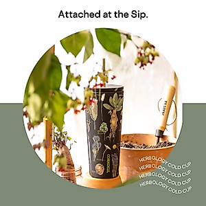 Corkcicle x Warner Brothers Harry Potter Herbology Cold Cup Insulated Tumbler with Lid and Straw, 24 oz – Water Bottle Keeps Drinks Cold 12hrs, Hot 5hrs – Cupholder Friendly, Flexible Sipping Lid