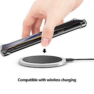 KIOMY Clear Case for Samsung Galaxy Note 9 5G Airbag Corners Shockproof Bumper Protective Phone Cover, Hybrid Design Hard PC Back with Flexible TPU Frame