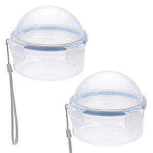 JUXYES Small Fruit and Vegetable Storage Containers With Lid, Plastic Onion Storage Keeper Containers for Fridge, Portable Fruit And Vegetable Savers Storage Containers for Onion Tomato Lemon Apple