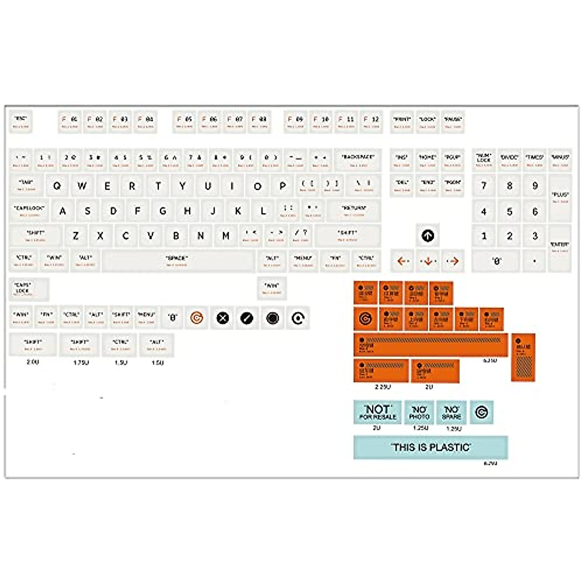 Blue Hat 141 Keys XDAS keycaps Dye-Sublimated Keycap for Cherry MX Switch keycaps for Wired USB Mechanical Gaming Keyboard （Plastic Sleeve）
