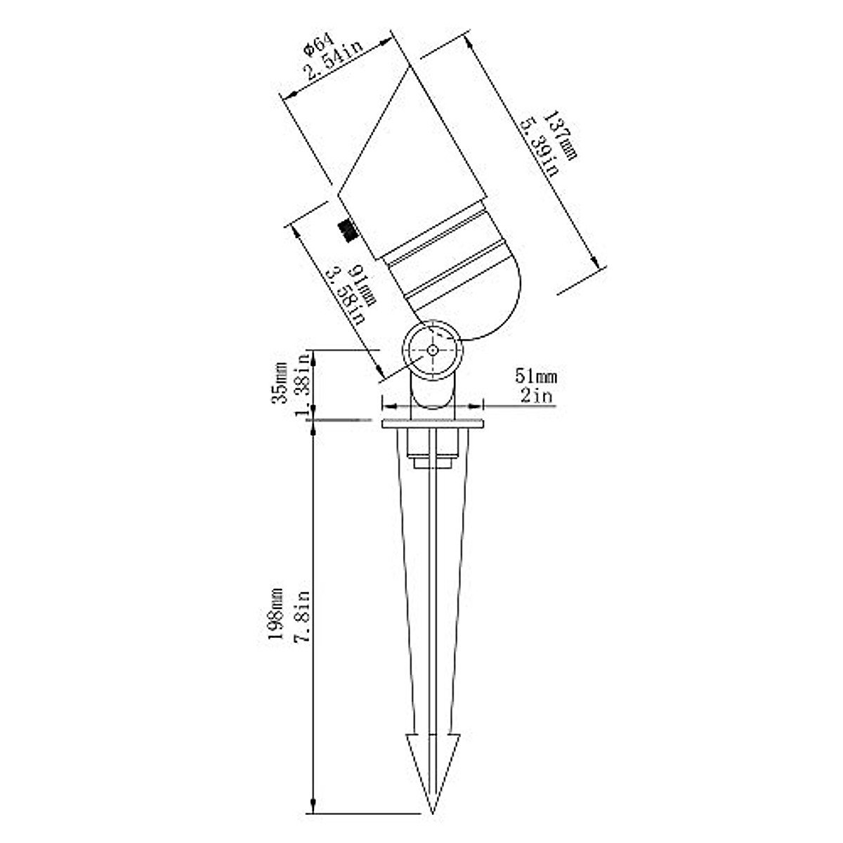 Lumina 4W LED Landscape Lighting Waterproof Landscape Lights Outdoor Low Voltage Spotlights for Walls Trees Flags Light with Warm White MR16 LED Bulb ABS Ground Stake (Bronze, 2 Lights)