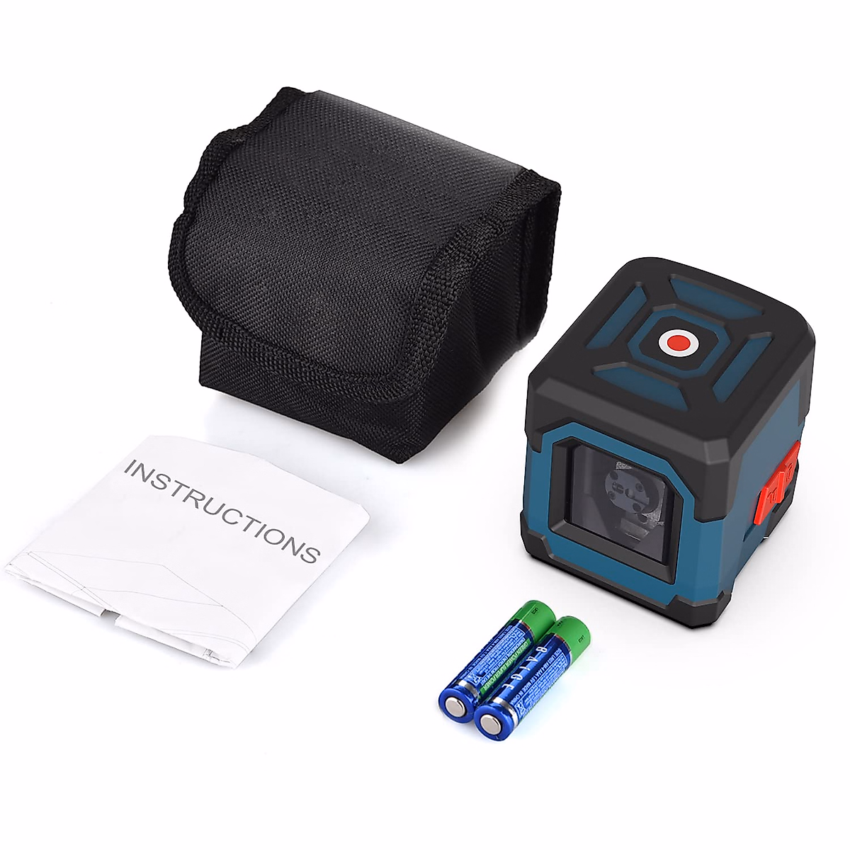 Laser Level, RockSeed 100 Feet Cross Line Laser with Self-Leveling, Vertical and Horizontal Line, Rotatable 360 Degree, Carrying Pouch, Battery Included (Green)