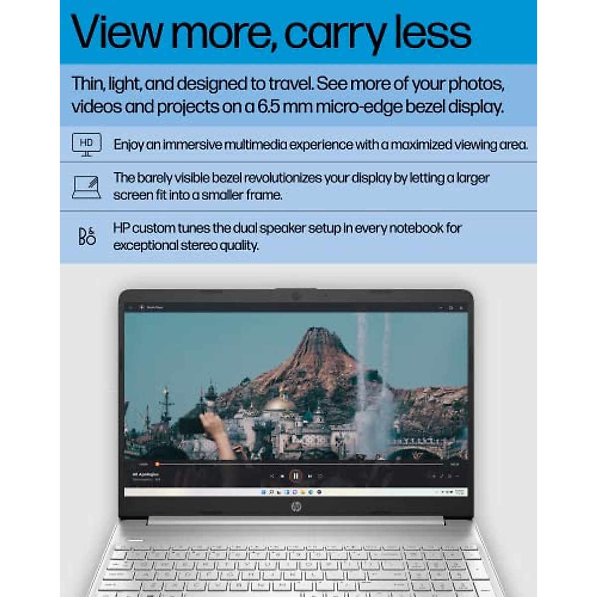 HP 15.6-inch Laptop, AMD Ryzen 7 5700U, 8 GB RAM, 256 GB SSD, HD Micro-Edge Display, Windows 11 Home, Thin & Portable, Long-Lasting Battery, Full-Size Keyboard, Wi-Fi 6 & Bluetooth (15-ef2025nr, 2022)