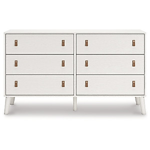 Signature Design by Ashley Aprilyn Farmhouse 6 Drawer Dresser, Whitewash