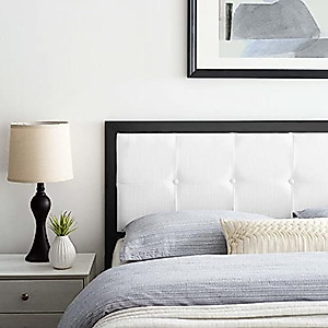 Modway MOD-6176 Teagan Tufted Fabric Queen Headboard in Black White