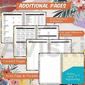 2024 Planner, Weekly & Monthly Planner 2023 from Jan. 2024-Dem. 2024, 6.1"×8.5", Academic Planner 2024 with Tabs, Thick Paper, Twin-Wire Binding, Home or Office Use for Gifts