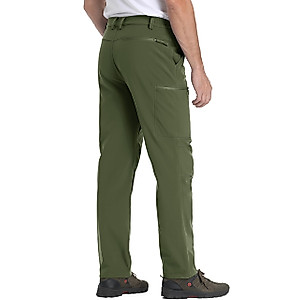 MAGCOMSEN Outdoor Ski Pants for Men Work Pants Army Green Cargo Pants Ropa para Hombre Hunting Pants for Men Army Green 34