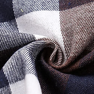 Kids Little Boys Girls Baby Red Plaid Flannel Long Sleeve Button Down Flannel Shirt Plaid Tops Girl Boy Clothes (18-24 Months, Coffee)