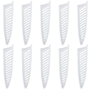 gifthub 10Pcs Universal Safety Knife Cover Sleeves,Plastic Knives Edge Guard,Durable Knives Protector Knife Sheath for Kitchen, White(4.1x0.9Inch)