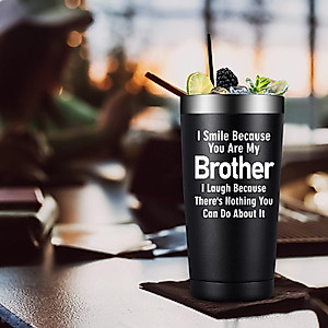 Grifarny Gifts for Brother - Big Brother Gift - Brother Gifts from Sister - Christmas Fathers Day Birthday Gifts for Brother - Brother Tumbler Cup 20oz