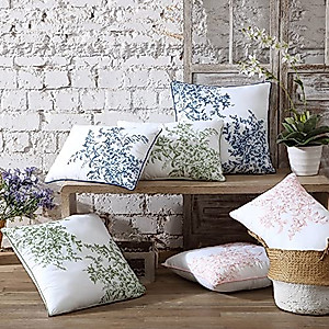 Laura Ashley Throw Pillow Decorative Pillow for Couch or Bed, Cottage Home Décor, 14 x 20, Bedford Green