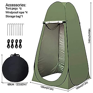 Camping Shower Tent Privacy Tent - Pop Up Changing Toilet Portable Sun Shelters Dressing Room Instant Outdoor for Camping Hiking Beach Picnic Fishing with Carrying Bag Privacy Tent & Shower Bag
