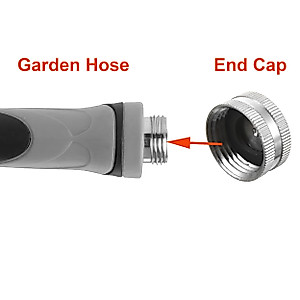 M MINGLE Garden Hose Female End Cap, Stainless Steel Spigot Cap, 3/4 Inch, 4-Pack with Extra 12 Washers
