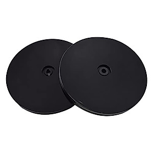 SDTC Tech 2-Pack 6 Inch Black Acrylic Lazy Susans Swivel Stand Rotating Tray 360 Degree Rotation Turntable Organizer with Steel Ball Bearings for Spice Rack, Table Cake Decorating, Kitchen Items,etc.