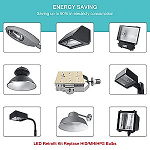 120W Shoebox LED Retrofit Kits 17500LM (400W MH/HPS Equiv), AC277-480V LED Shoebox Retrofit Light for Parking Lot, ETL DLC 5700K E39 Mogul Street Area Light Retrofit for Tennis Court Wall Pack