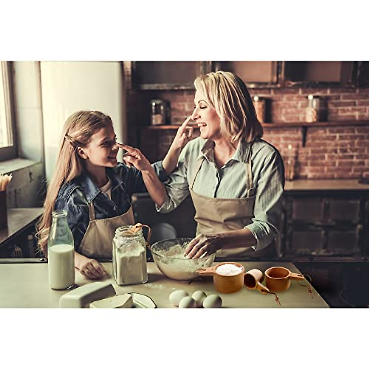 Wood Measuring Cups and Spoons Set of 8, Handcrafted with Wood Polish Finish - Natural Wooden Measuring Cups Measuring Spoons for Measuring Dry Ingredients for Baking Cooking, Kitchen accessories Gift