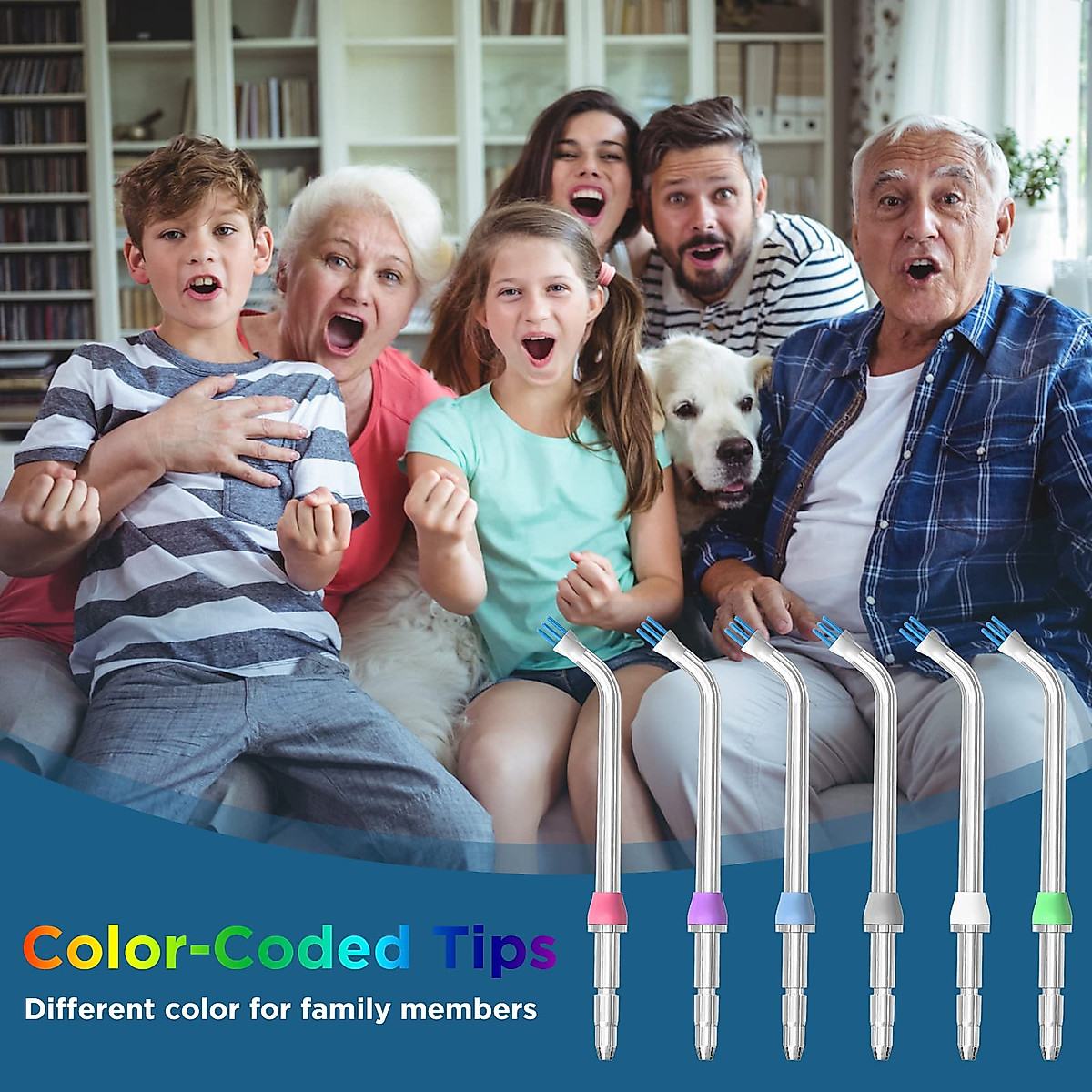 Replacement Heads for Waterpik, Replacement Picks for Water Pik Water Flosser (6 Plaque Seeker Tips)