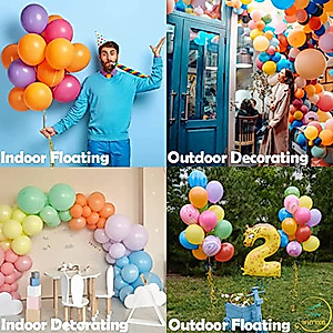 AFTERLOON® Biodegradable Mini Balloons 100 pcs Deep Purple 5 Inch, Matte Color Thickened Extra Strong Latex Helium Float, Baby Shower Gender Reveal Garland Arch Wedding Birthday Party Decorations