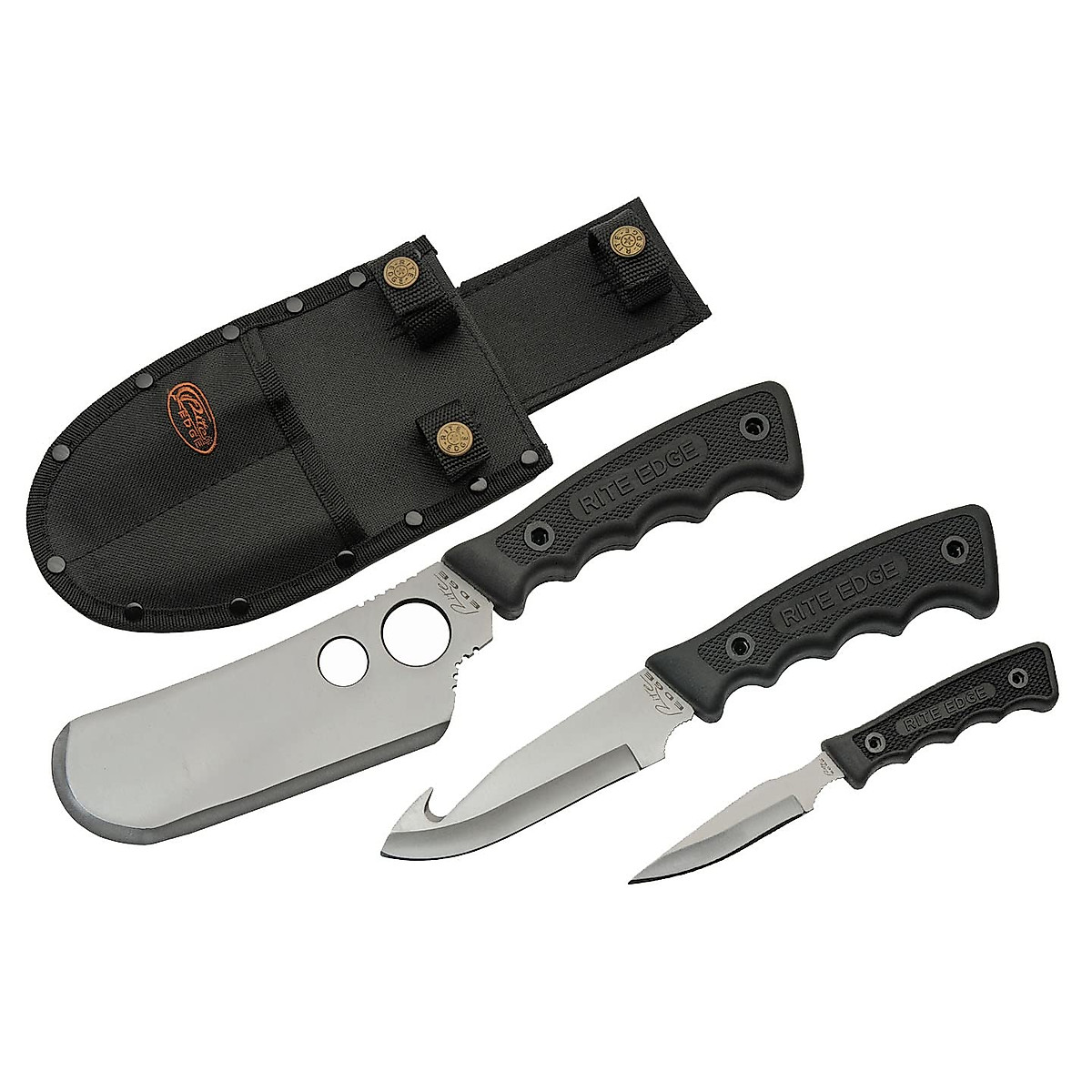 Rite Edge 211167 Hunting Knife Set with Sheath (3-Piece)