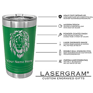 LaserGram 16oz Vacuum Insulated Pint Tumbler, CNA Certified Nurse Assistant, Personalized Engraving Included (Green)