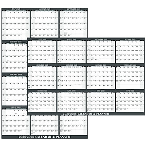2023 Yearly Wall Calendar - 2023 Dry Erase Wall Calendar, Yearly Wall Calendar 2023 with Julian Date, 34.6" x 22.9" Full Year Wall Calendar, Jan. 2023 - Dec. 2023, Large, Wet & Dry Erase Laminated, Vertical/Horizontal, Reversible - Classic Grey