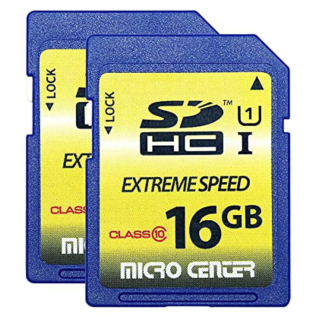 16GB Class 10 SDHC Flash Memory Card Standard Full Size SD Card USH-I U1 Trail Camera Memory Card by Micro Center (2 Pack)