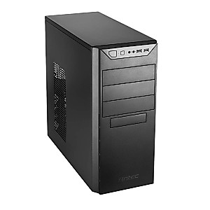 Antec Mid-Tower Case with 2X USB 3.0 Ports Durable Steel Bottom & Front Side Vents Case - Black - VSK4000E-U3