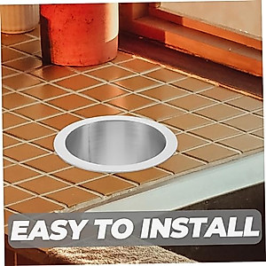 Cabilock Garbage Chute Kutsinta Tartlet Moulds Stirrer Uruli Grommets Counter Pie Tiny Food Small Tart Mould Kitchen Trash Chute Chock Drill Round Muffin Tin Silver Stainless Steel