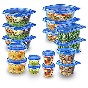 Ziploc Food Storage Meal Prep Containers Reusable for Kitchen Organization, Dishwasher Safe, Fresh Start Pack, 16 Count
