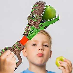 DINOBROS Dinosaur Chomper Toys for Kids with 3 Roar Sounds and Light Jurassic Dinosaurs Grabber Claw T-Rex Reacher Robot Hand Pincher Dino Snapper