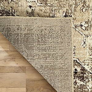 Antep Rugs Elite 5x7 Vintage Bohemian Distressed Oriental Medallion Indoor Area Rug (Beige, 5' x 7')