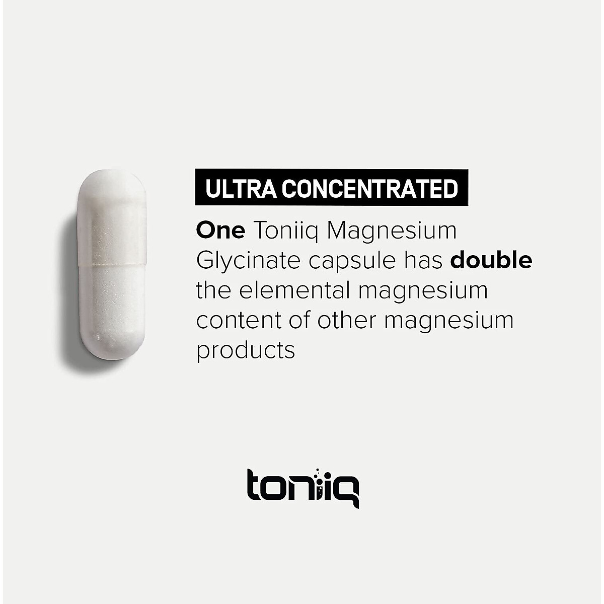 Toniiq 3,000mg Ultra High Strength Magnesium Glycinate - 20% Purified to Contain 600mg of Elemental Magnesium - Chelated and Bioavailable Magnesium Supplement - 240 Veggie Capsules