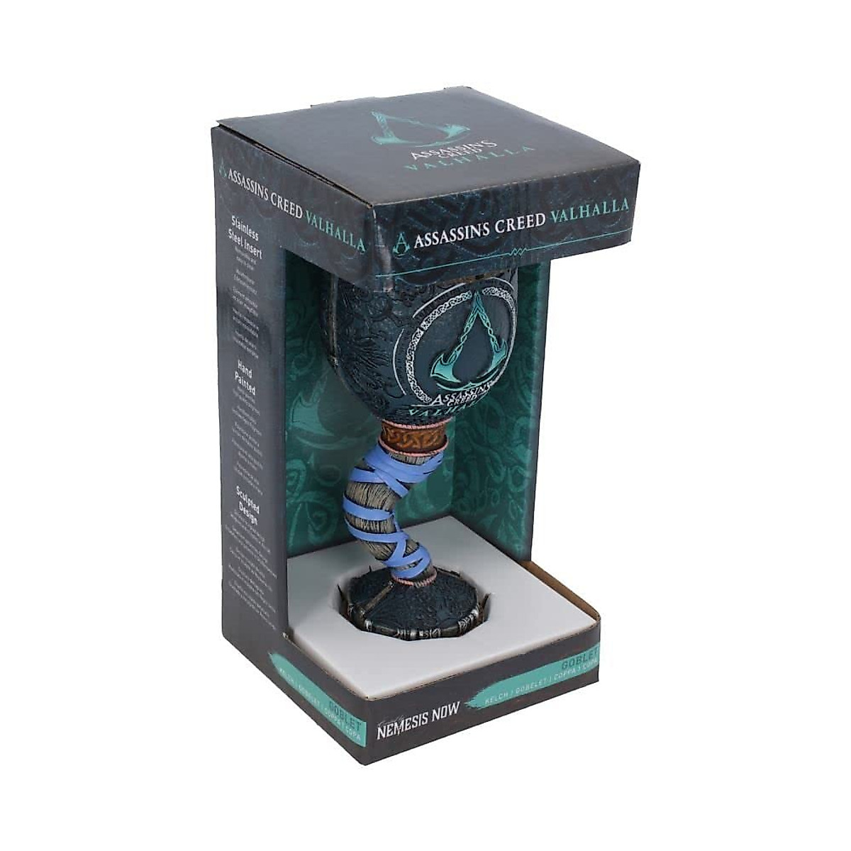 Nemesis Now Officially Licensed Assassins Creed Valhalla Viking Game Goblet, Resin w. Stainless Steel