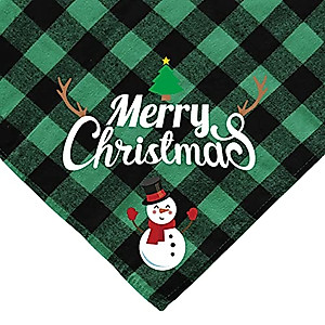 JOTFA 4 Pack Christmas Dog Bandanas, Holiday Plaid Dog Puppy Christmas Bandana Scarf Christmas Dog Costume for Small Medium Large Dogs Pets