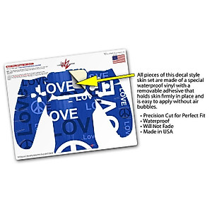 WraptorSkinz Skin Wrap compatible with Sony PS5 DualSense Controller Love and Peace Blue (CONTROLLER NOT INCLUDED)