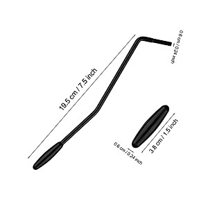 SAVITA 3pcs 5mm/6mm Thread Tremolo Arm, Electric Guitar Tremolo Bar Metal Whammy Bar Screw in Tremolo Arm for USA/Mexican Standard (Black)