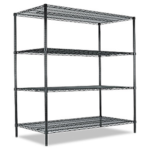 Alera All-Purpose Wire Shelving Starter Kit, 60 by 24 by 72-Inch, Green