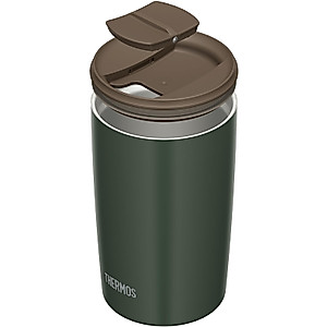 Thermos JDP-401 FG Vacuum Insulated Tumbler with Lid, 13.5 fl oz (400 ml), Forest Green