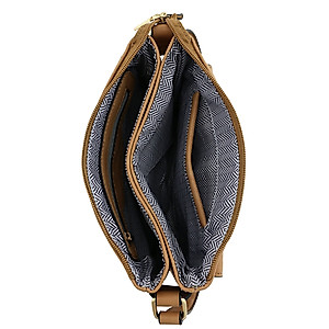 Isabelle Flap Pocket Crossbody Bag Taupe